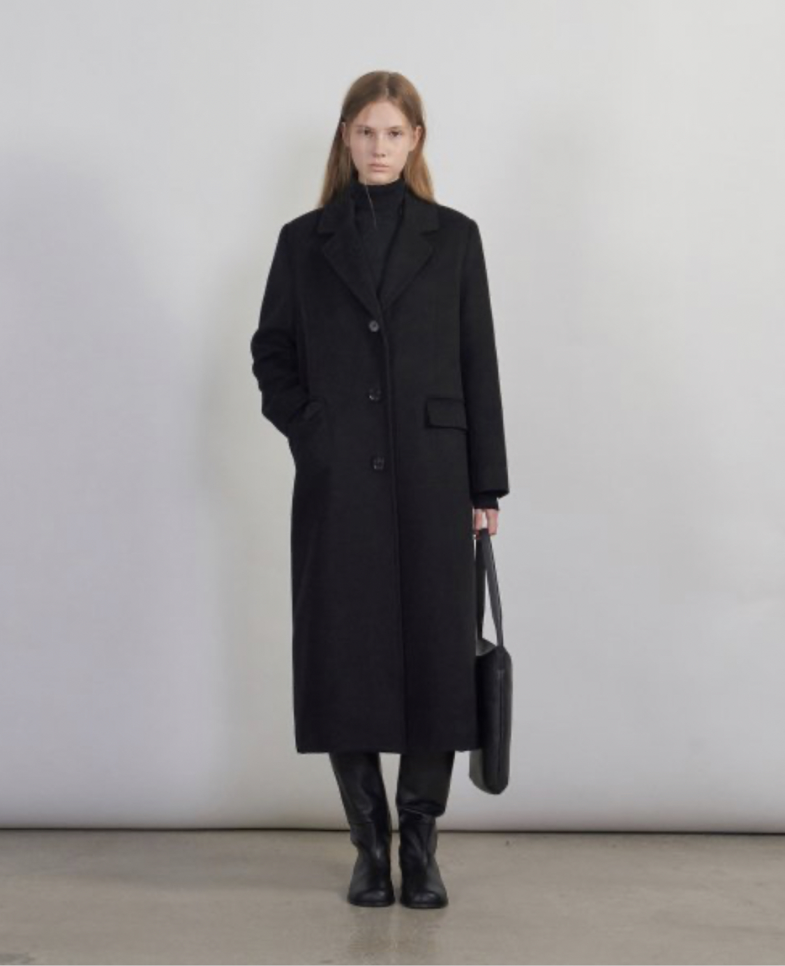 LAFUDGE FOR WOMAN(라퍼지 포 우먼) | 실시간 인기 스타일 | [Woman] 울리치 미니멀 싱글 롱 코트 ...