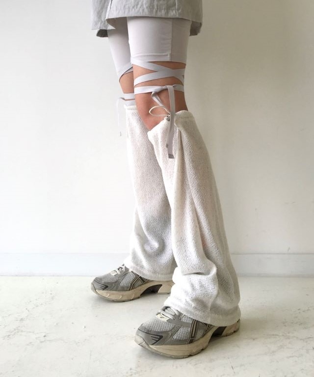 ichinichi(이치니치) | 실시간 인기 스타일 | Net String Leg Warmer (Ivory) | 온더룩