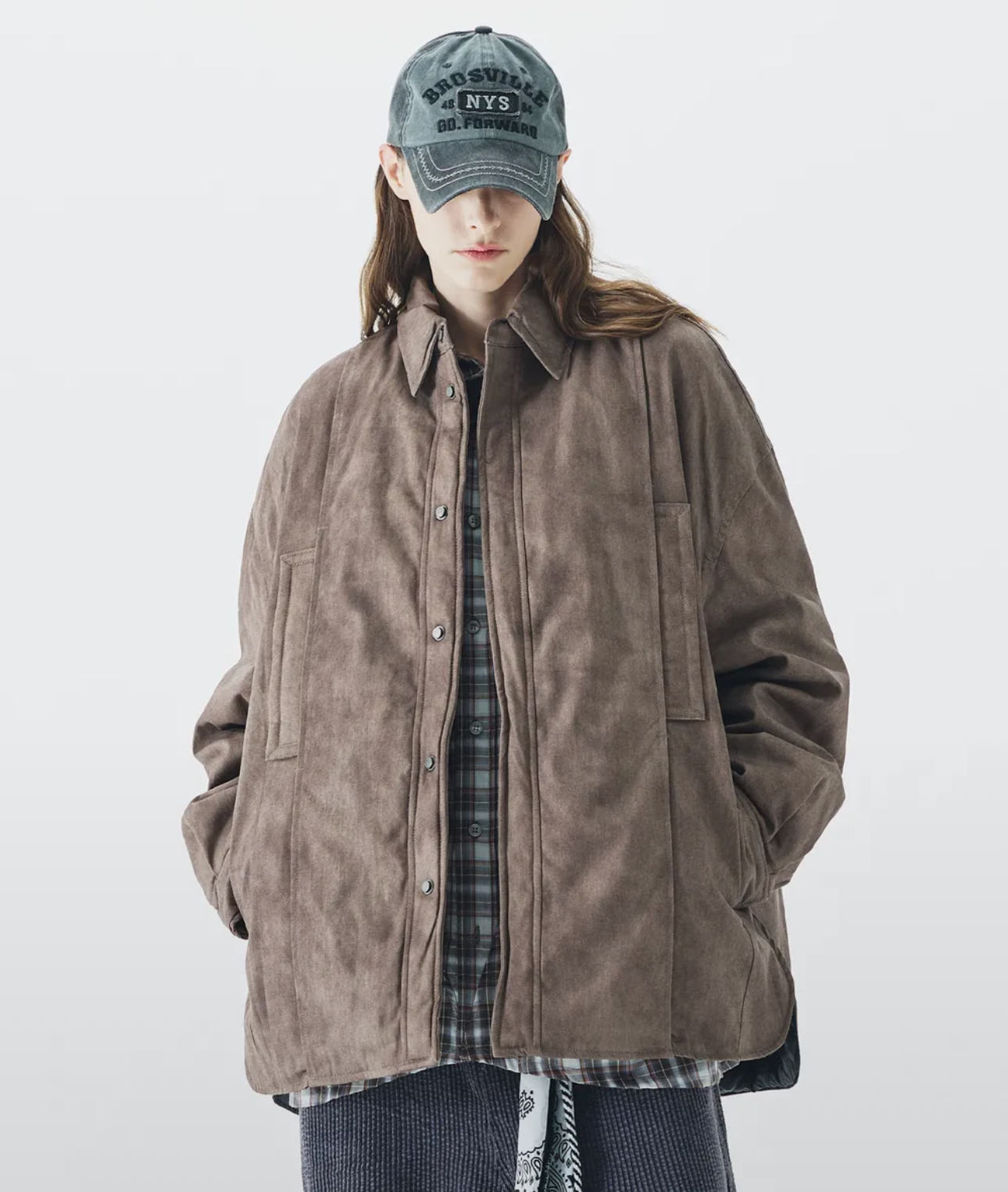 HEDER HELEN(헤더헬렌) | 실시간 인기 스타일 | Quilted daddy fit shirts brown | 온더룩