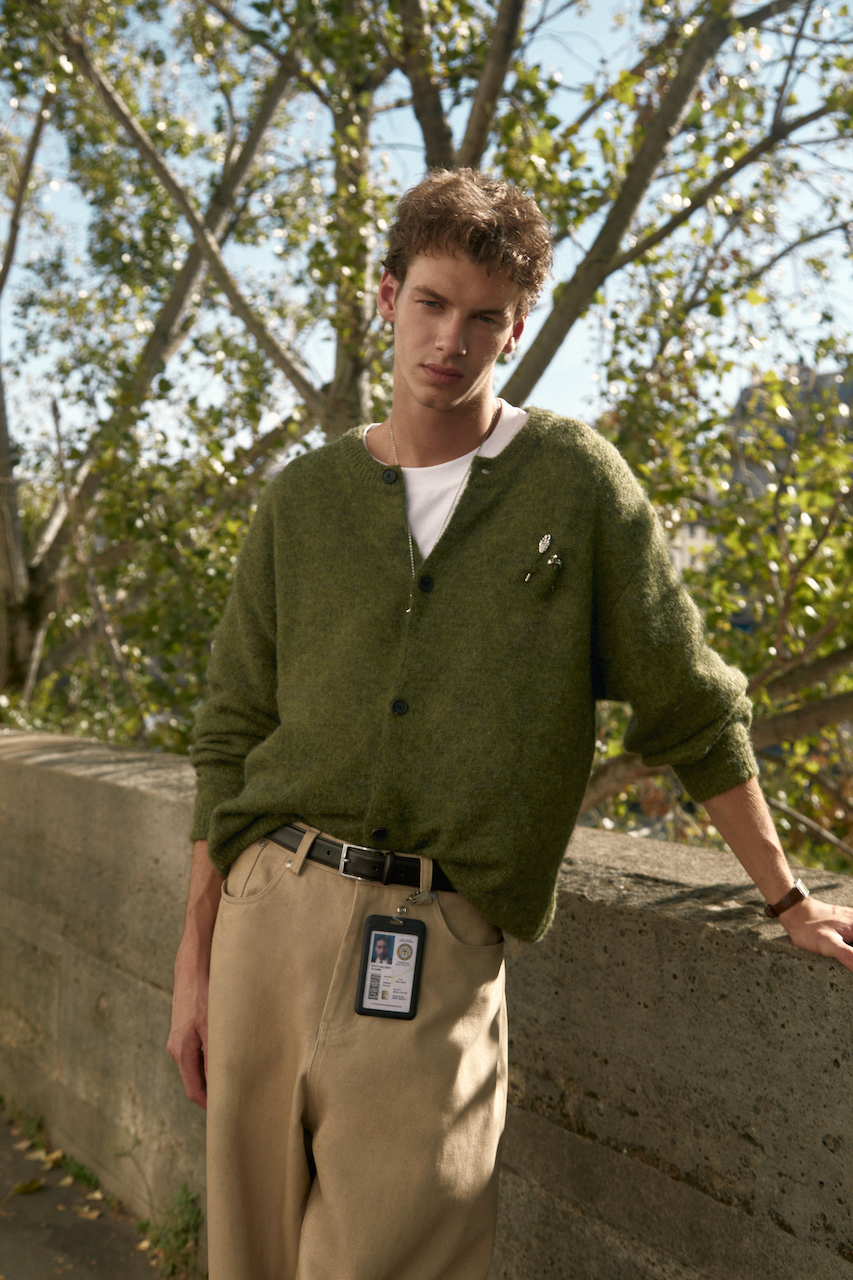 STU OFFICE(에스티유 오피스) | 실시간 인기 스타일 | Round Neck Cardigan (Green) | 온더룩