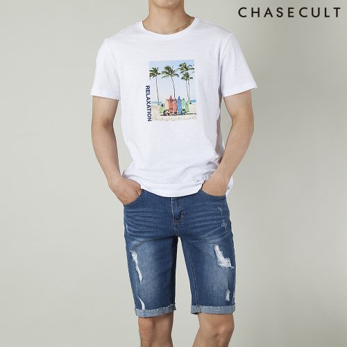CHASECULT(체이스컬트) | 실시간 인기 스타일 | 남성 그래픽 반팔 티셔츠-JCAK5843E01 | 온더룩