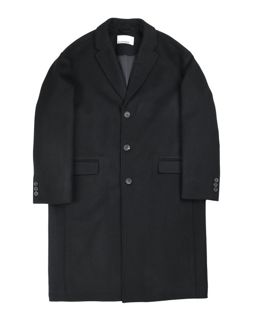 BESLOW(비슬로우) | 실시간 인기 스타일 | 19FW 캐시미어 블렌디드 울 싱글 코트 블랙 | 온더룩