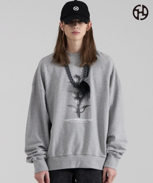 HEDER HELEN(헤더헬렌) | 실시간 인기 스타일 | GREY CACTUS SWEATSHIRTS | 온더룩