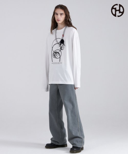 HEDER HELEN(헤더헬렌) | 실시간 인기 스타일 | LINA STITCH WIDE DENIM PANTS BLUE | 온더룩