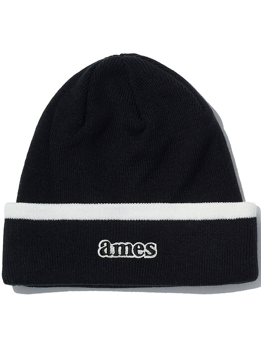 AMES(아메스) | 실시간 인기 스타일 | LINE LOGO BEANIE_BK | 온더룩