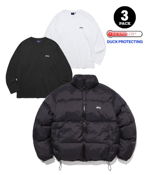 YALE(예일) | 실시간 인기 스타일 | [3PACK] DAILY SHORT PUFFER JACKET BLACK | 온더룩