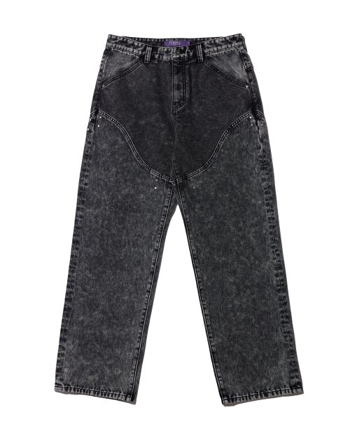 BESLOW(비슬로우) | 실시간 인기 스타일 | 23SS STUDED WESTERN JEAN BLACK | 온더룩