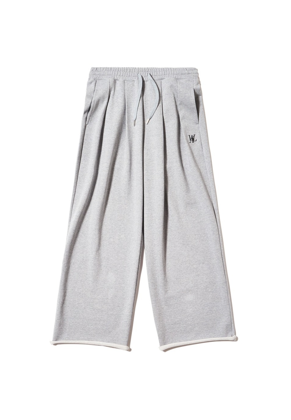 WOOALONG(우알롱) | 실시간 인기 스타일 | Signature easy wide pants - GREY | 온더룩