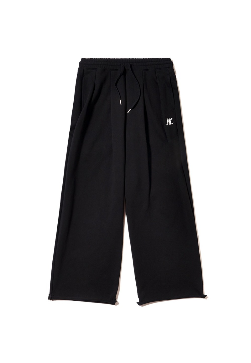 WOOALONG(우알롱) | 실시간 인기 스타일 | Signature easy wide pants - BLACK | 온더룩