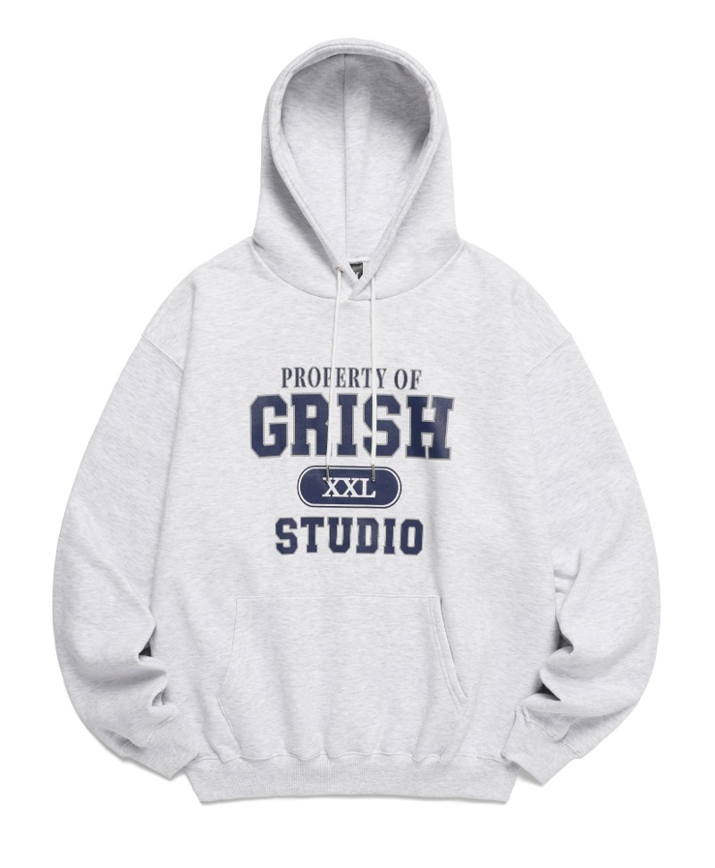 GRISH(그리쉬) | 실시간 인기 스타일 | GRISH PROPERTY LOGO HOODIE ASH HEATHER | 온더룩