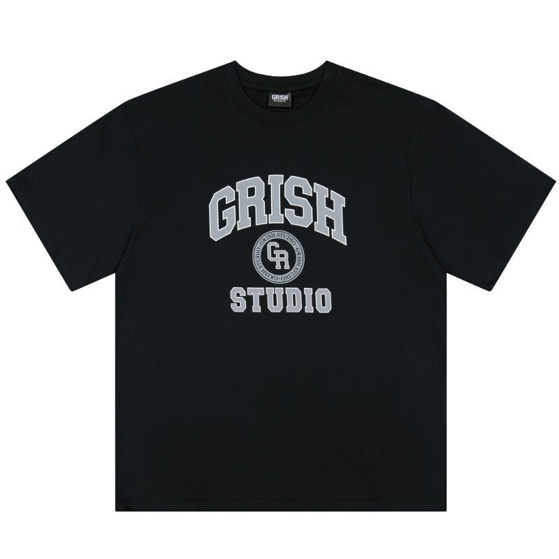 GRISH(그리쉬) | 실시간 인기 스타일 | GRISH SIGNATURE EMBLEM T-SHIRTS BLACK | 온더룩