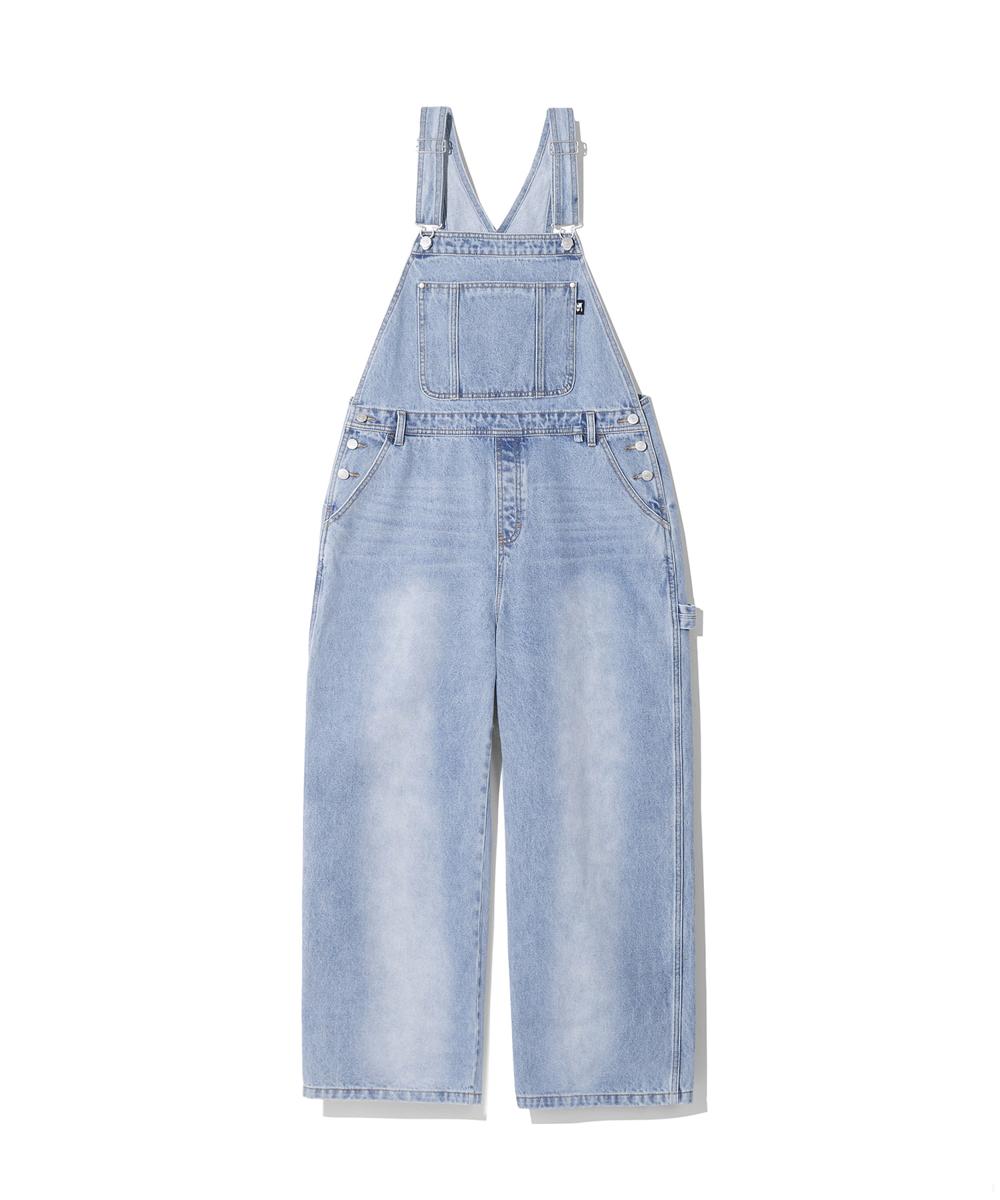 CODEGRAPHY (코드그라피) | 실시간 인기 스타일 | (우먼) WAVE 로고 데님 오버롤_스카이블루 | 온더룩