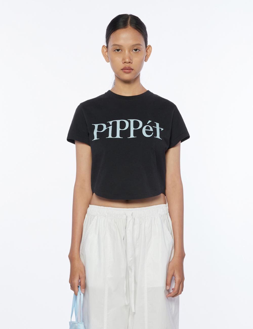 PIPPET(핍펫) | 실시간 인기 스타일 | Pippet Round Crop T-shirt (black) | 온더룩