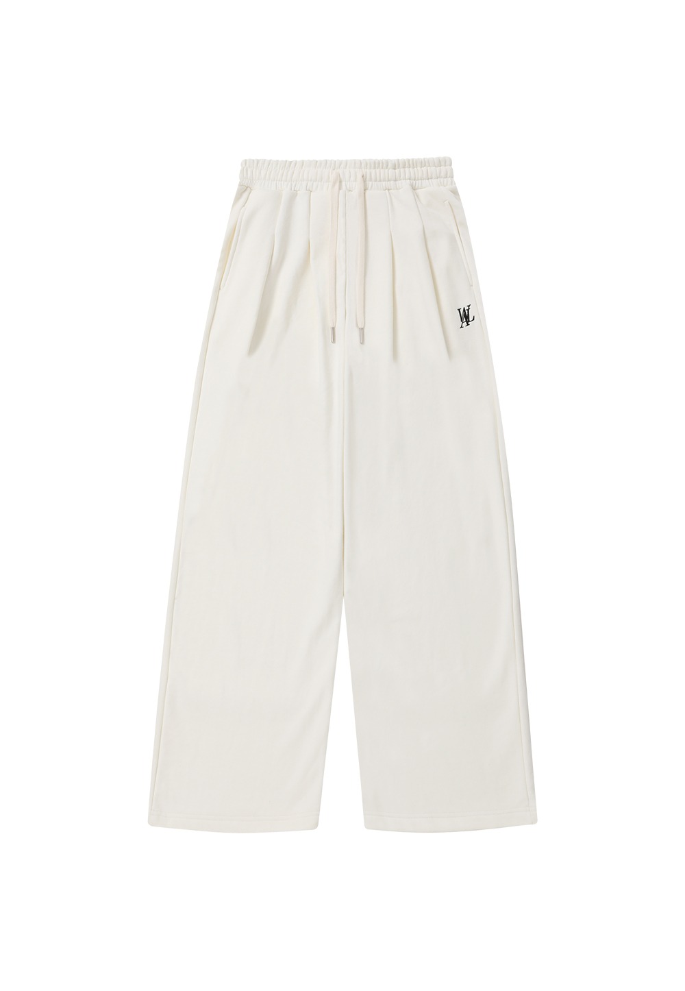 WOOALONG(우알롱) | 실시간 인기 스타일 | Signature tuck wide pants - CREAM | 온더룩