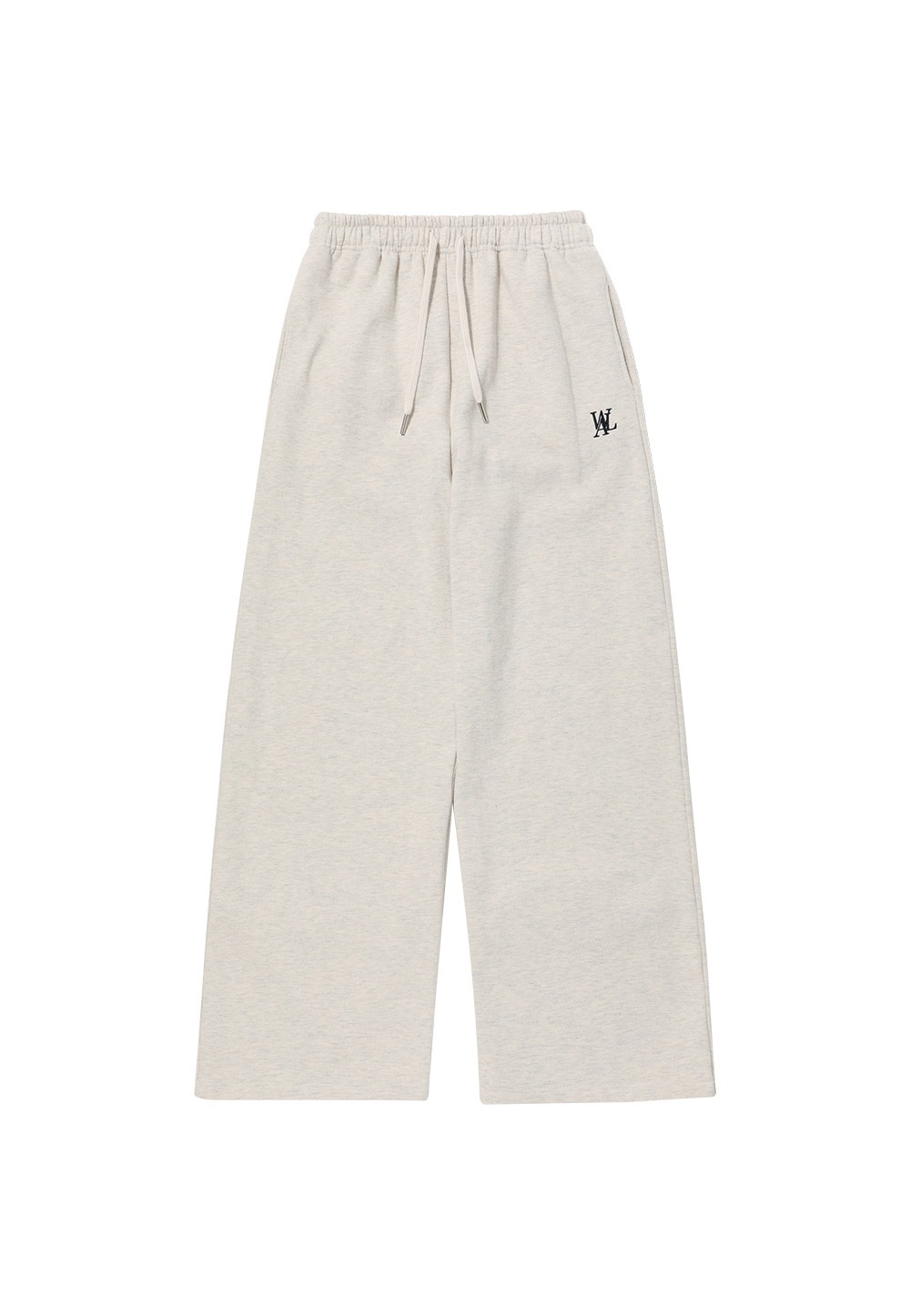 WOOALONG(우알롱) | 실시간 인기 스타일 | (기모)Signature relax wide pants - OAT MEAL ...