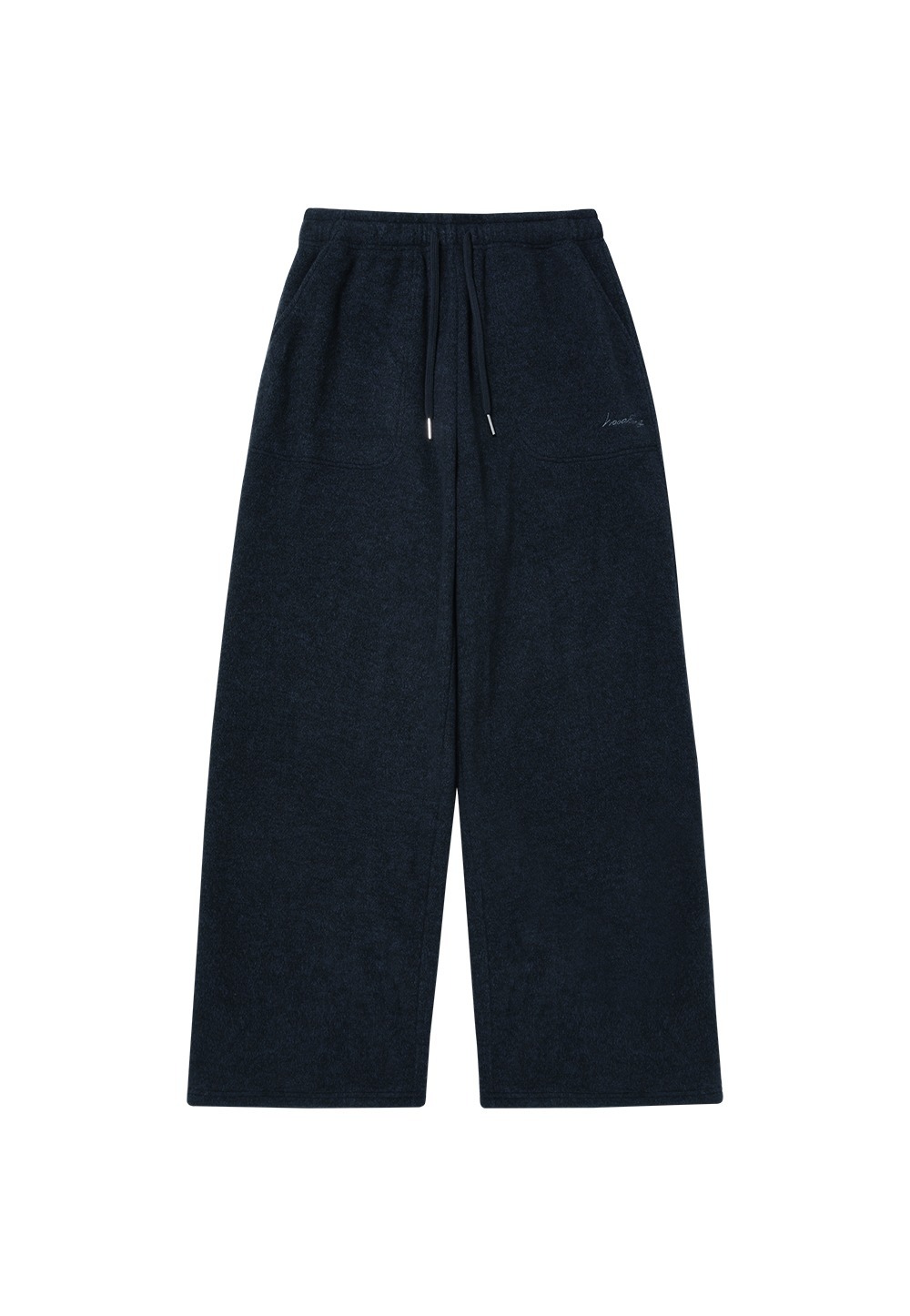WOOALONG(우알롱) | 실시간 인기 스타일 | Lettering semi wide pants - NAVY | 온더룩