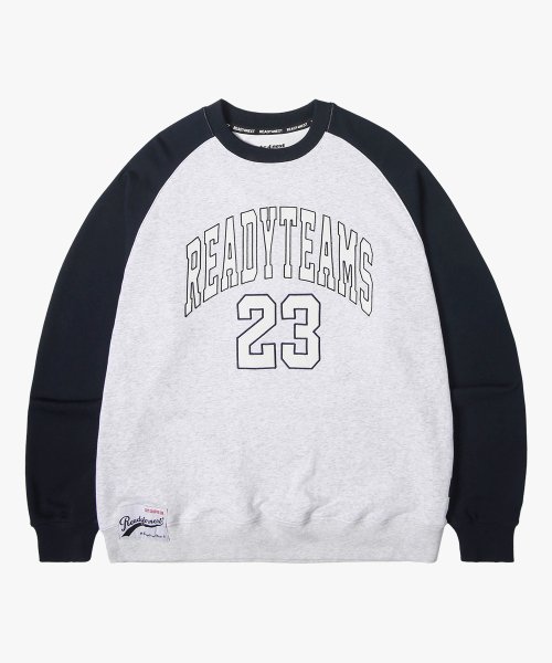 ready4next(레디포넥스트) | 실시간 인기 스타일 | 아치 레글런 맨투맨 NAVY | 온더룩