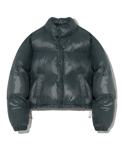 Codegraphy 코드그라피 실시간 인기 스타일 우먼 Wave 로고 Hype 글로시 컬러링 크롭 푸퍼딥그린 온더룩