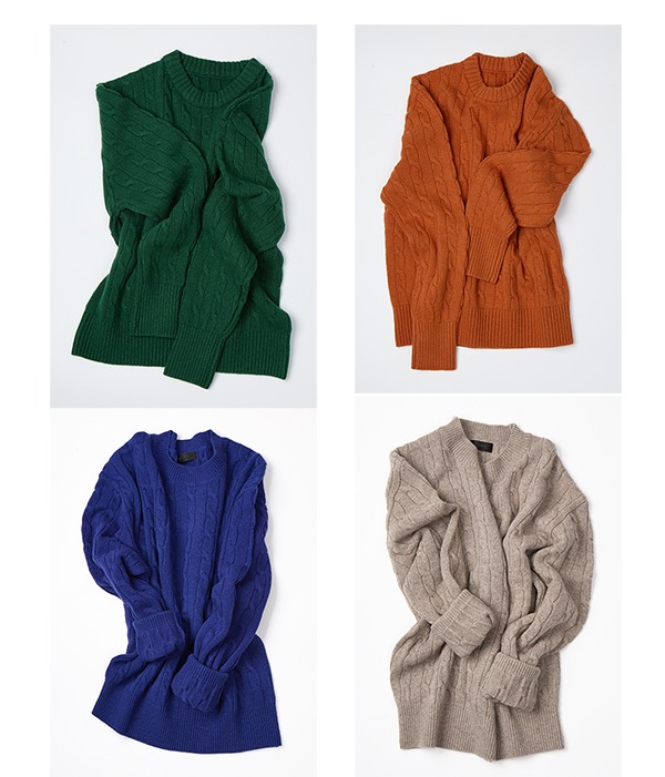 MOMA DESIGN(모마디자인) | 실시간 인기 스타일 | 10th Anniversary crop cable sweater | 온더룩