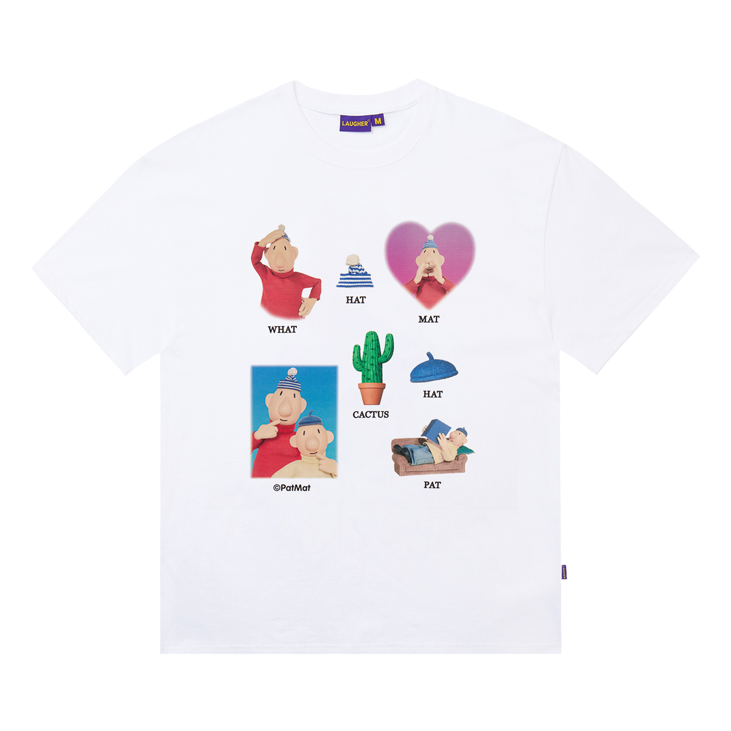 LAUGHER(라퍼) | 실시간 인기 스타일 | [PAT&MAT] HAPPY T-SHIRT - WHITE | 온더룩