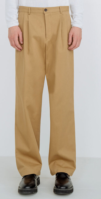 BROWNYARD(브라운야드) | 실시간 인기 스타일 | 21fw 와이드치노팬츠 다크베이지 | 온더룩