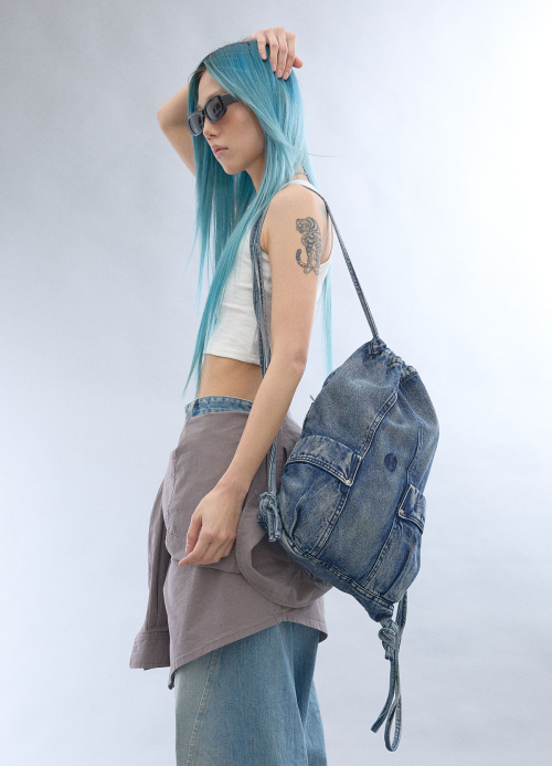 HEDER HELEN(헤더헬렌) | 실시간 인기 스타일 | POCKET DENIM BAG BLUE | 온더룩