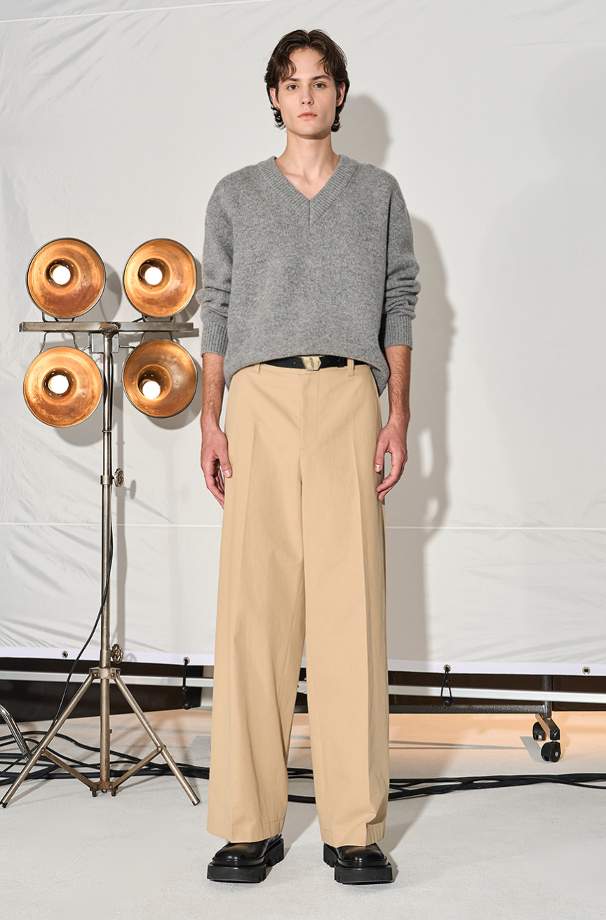 SYSTEM homme(시스템 옴므) | 실시간 인기 스타일 | 솔리드 와이드 팬츠 | 온더룩