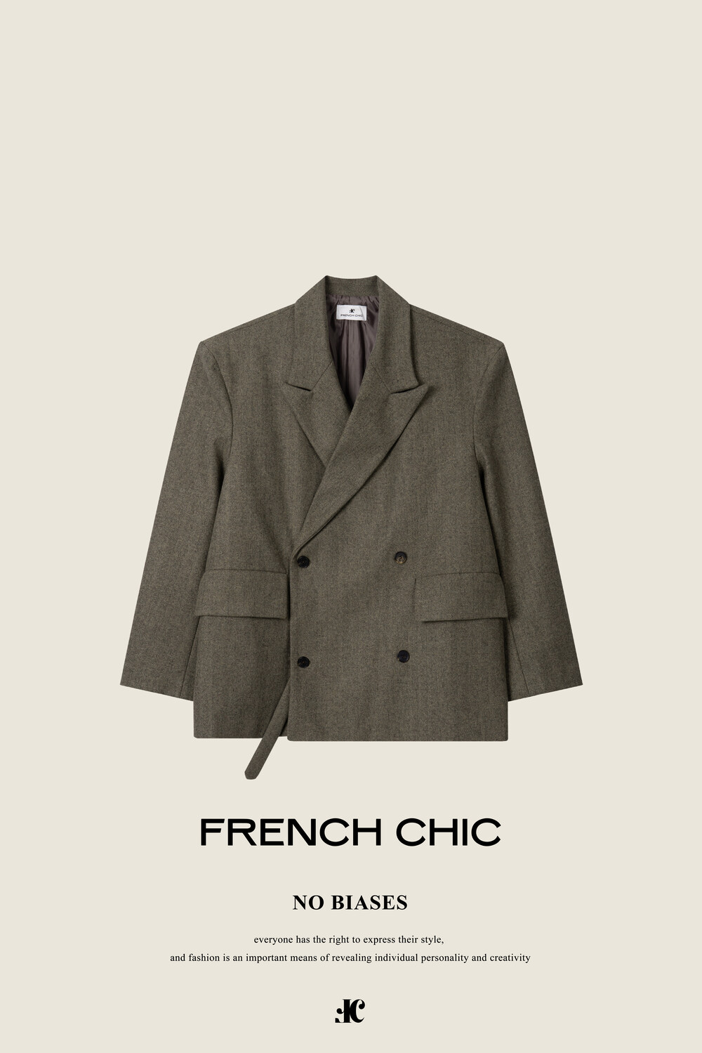 New Cheap Chic(뉴치프시크) | 실시간 인기 스타일 | WOOL DOUBLE JACKET (khaki) | 온더룩