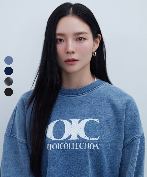oioi collection(오아이오아이 컬렉션) | 실시간 인기 스타일 | 빈티지 데님스웻 맨투맨 (4colors) | 온더룩