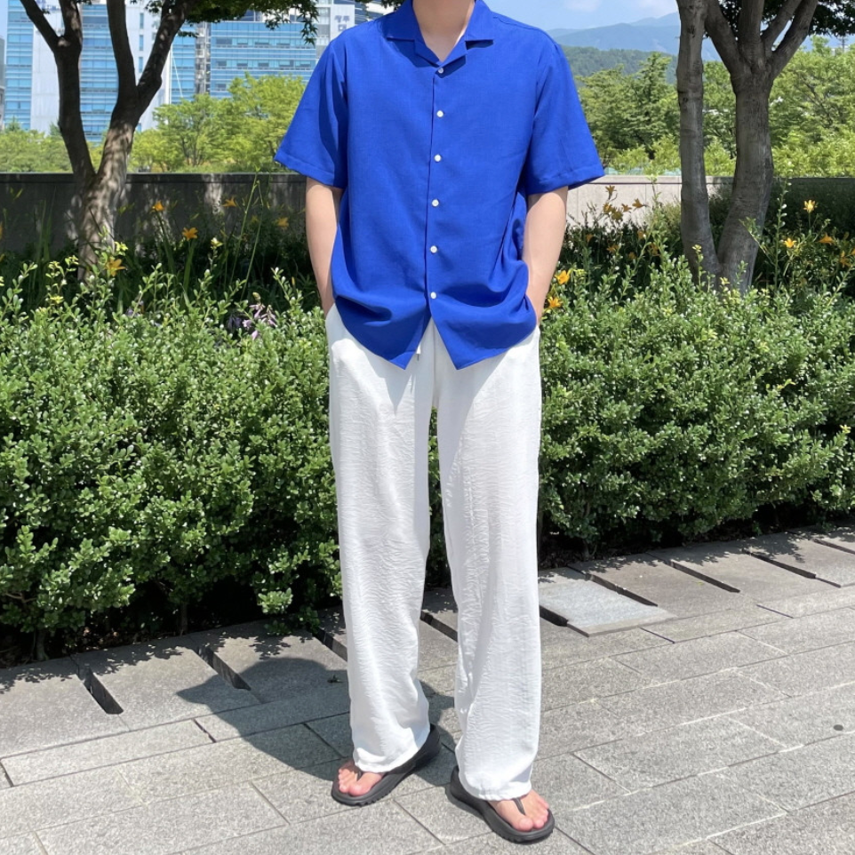 Newtraction뉴트렉션 실시간 인기 스타일 2종 린넨 셔츠 반팔 긴팔 봄 여름 가을 구김없는 오버핏 링클프리 카라 커플 남방 온더룩