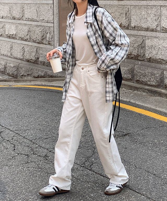Dailyjou 데일리쥬 실시간 인기 스타일 로그온 투웨이 버튼 체크 남방 셔츠 여름신상 2 Color 온더룩