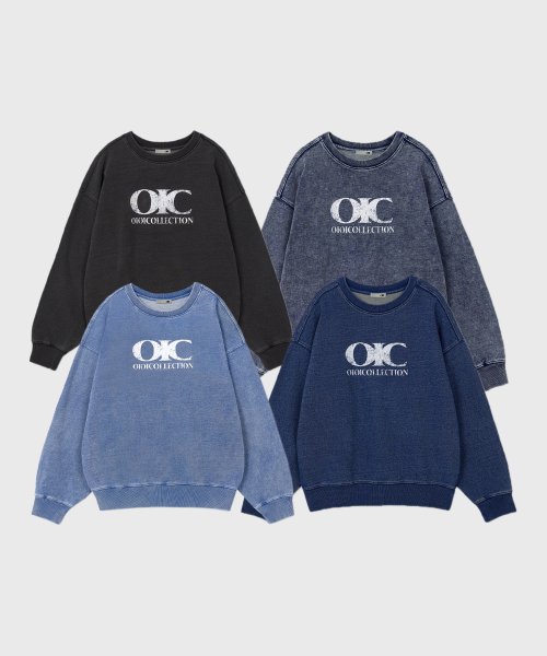 oioi collection(오아이오아이 컬렉션) | 실시간 인기 스타일 | 빈티지 데님스웻 맨투맨 | 온더룩