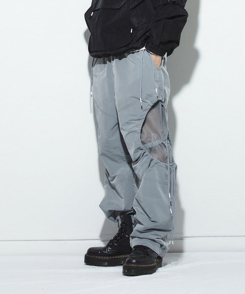 millimillion(밀리밀리언) | 실시간 인기 스타일 | BASALT MESH PANTS B06-GREY | 온더룩